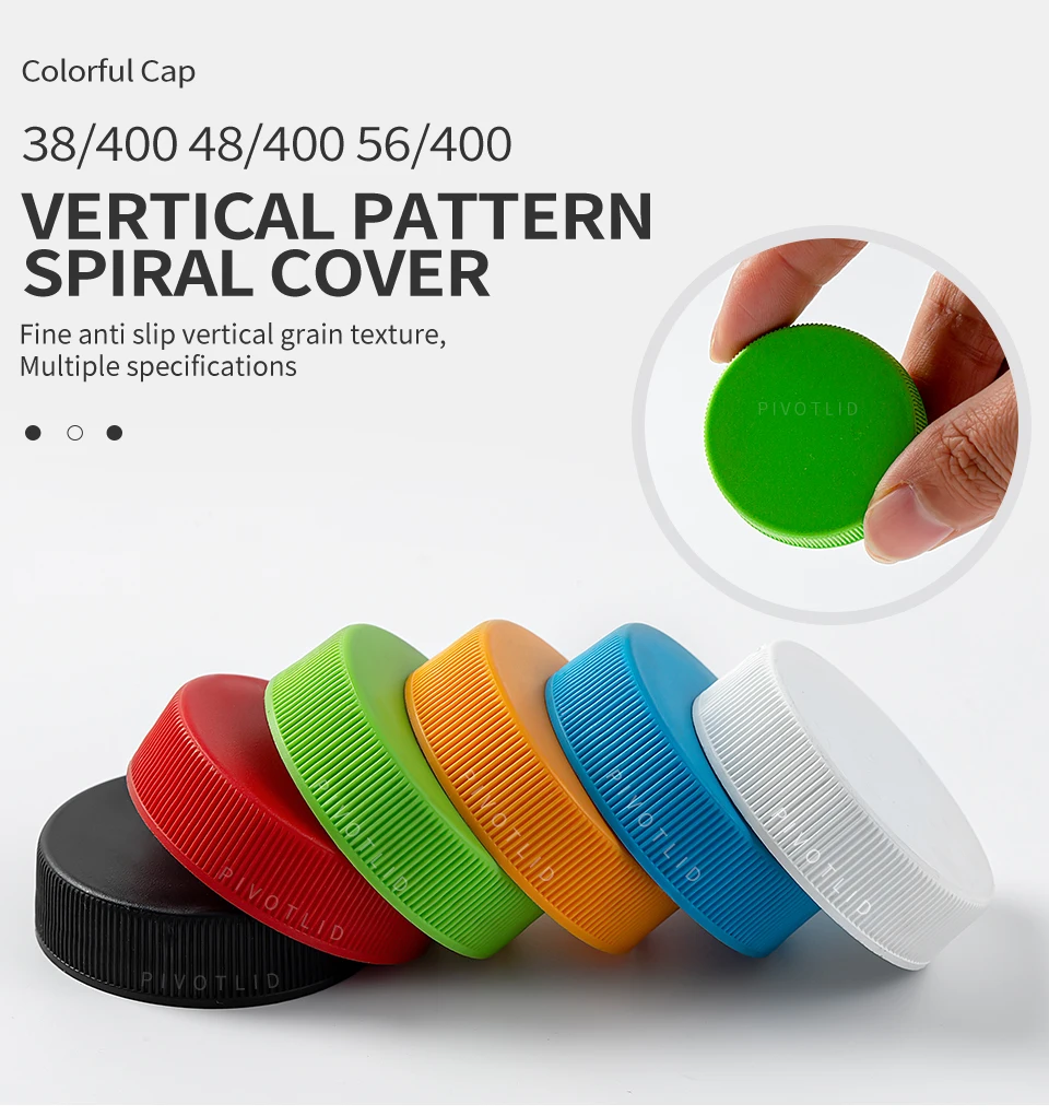 Good Sealing Pp 38/400 Plastic Cap Vertical Pattern Spiral Cap For ...