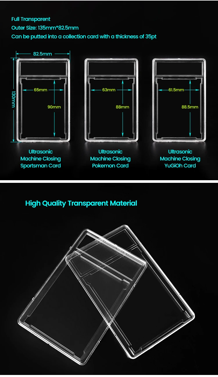 Clear Acrylic Psa Grading Card Slab Cases Graded Guard Psa Slab Bumper ...