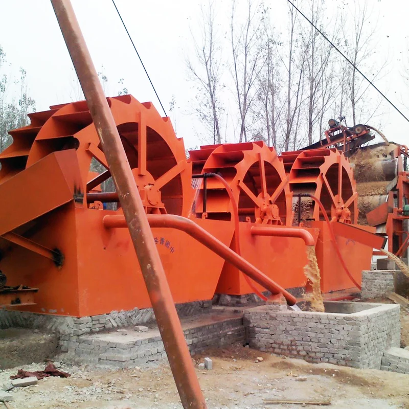 River Sand Gravel Wash Screening Plant Wheel Bucket Sand Dewatering ...