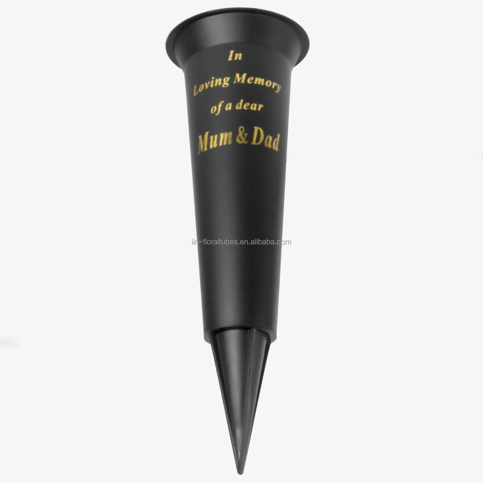 IN LOVING MEMORY - Plastic Grave Spike Vase for Memorials