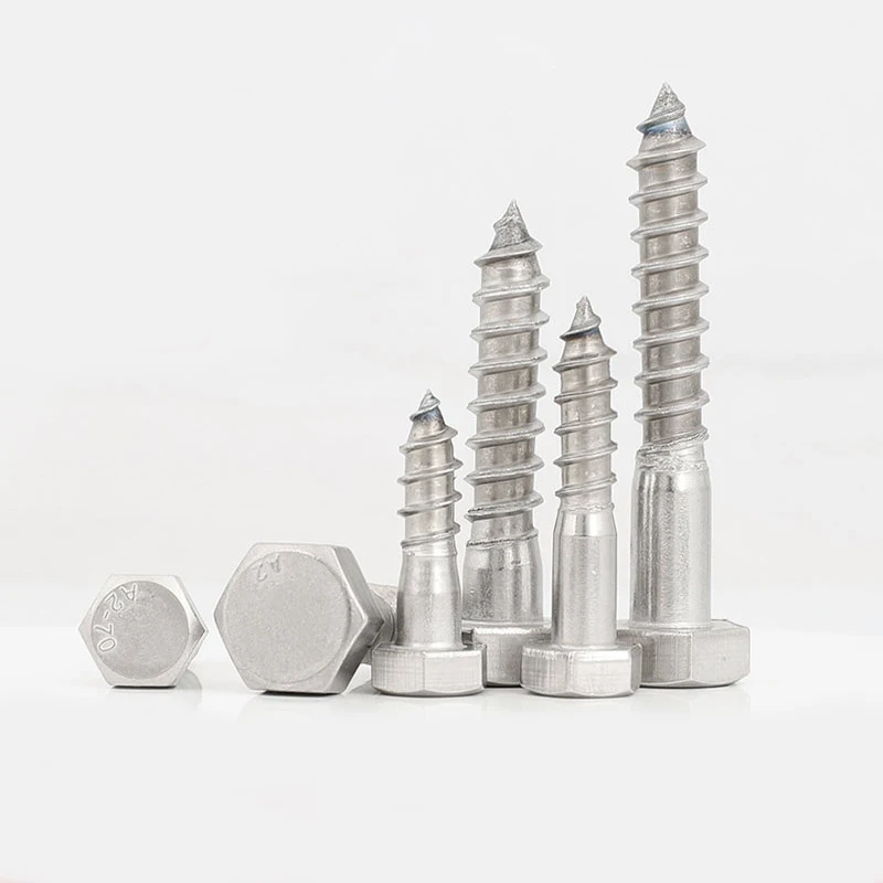 Hexagon Head Wood Screw Din571 Ansi Long Fasteners Screws For Furniture ...