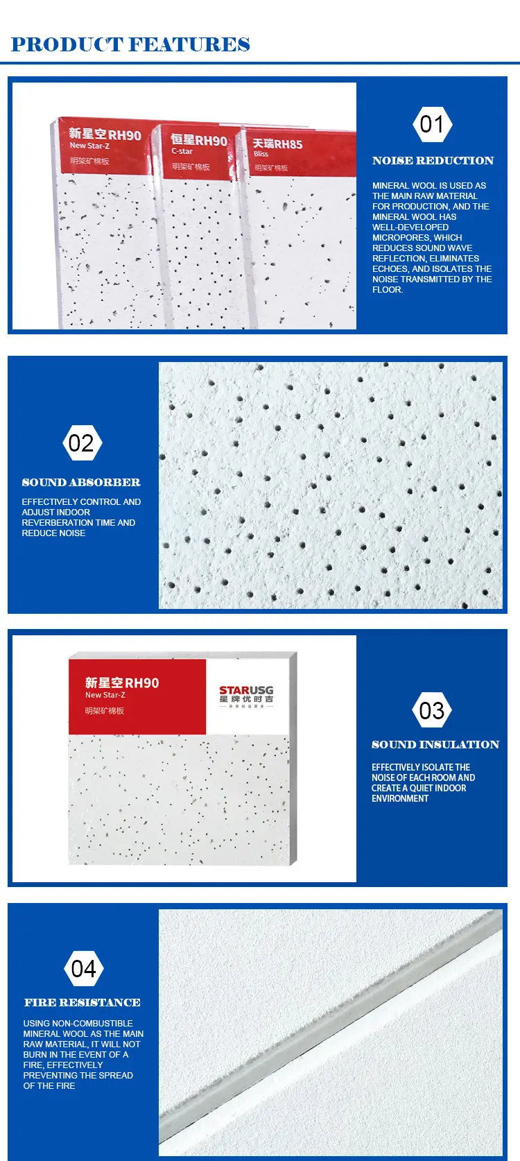 Factory Direct High Quality China Wholesale Fiber Mineral Ceiling Plate ...