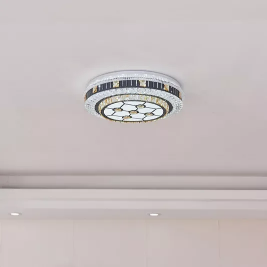 Modern Design Indoor Ceiling Lamps 3 Color Changeable Crystal Led ...