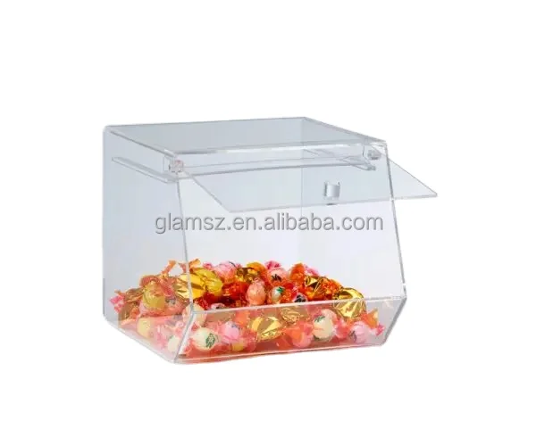 Acrylic Display Box with Lid for Retail Store Candy Storage