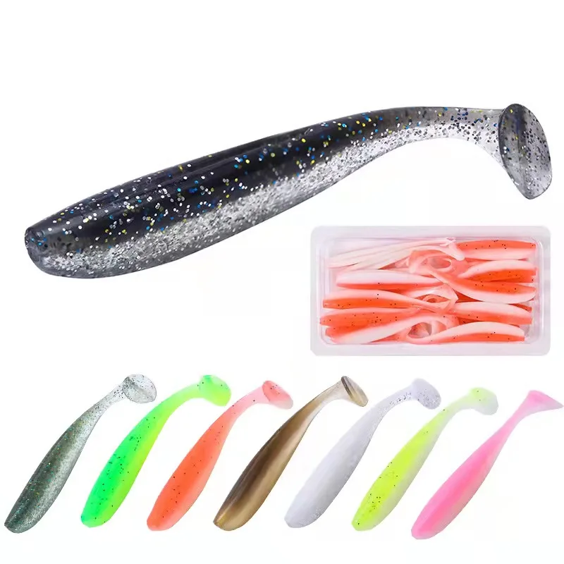Byloo Mini Worm Soft Plastic Lure 15cm with Jig Head Mixed Colors ...