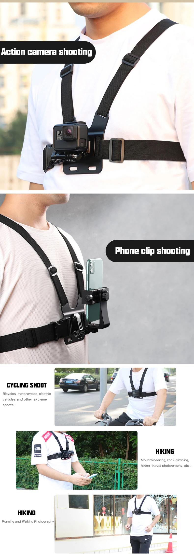 6 in 1 Adjustable Elastic Cell Phone Quick Clip Holder