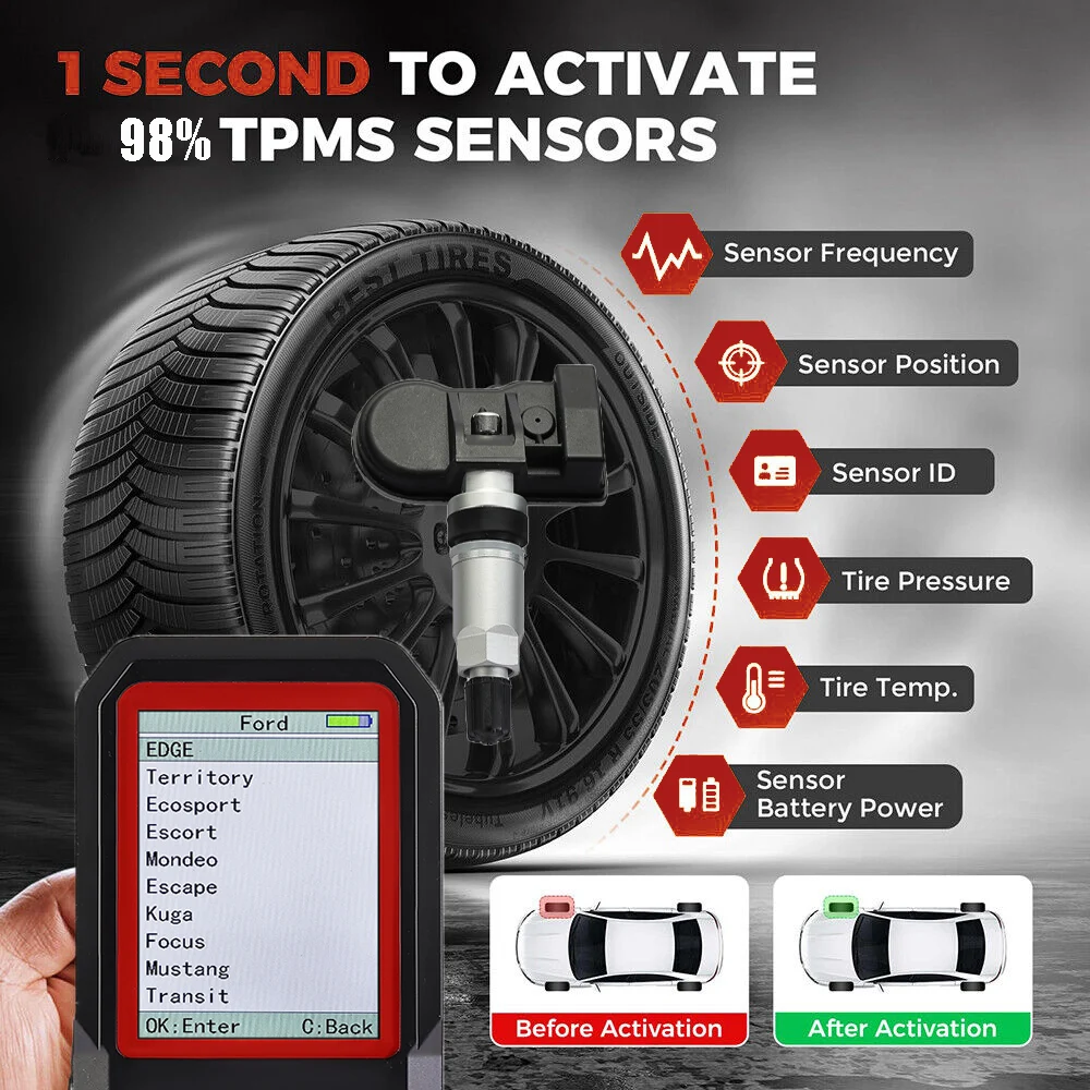 Universal TPMS Tool for All Cars - Reliable Tire Pressure