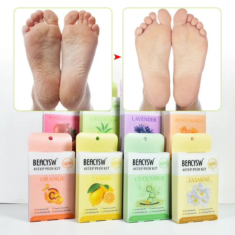 Pedicure 4 Steps Kit Jelly Spa Herbal Foot Jelly Soak Pedicure Products ...