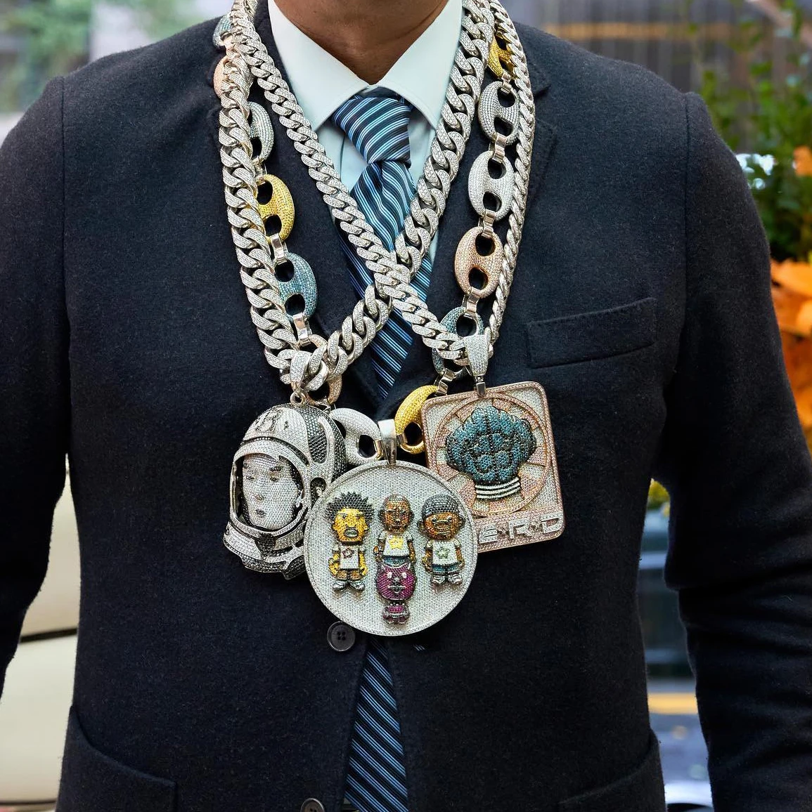 Custom 925 Sterling Silver Iced Out Round 3d Medal Pendant Vvs ...