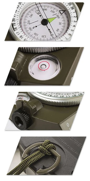 Professional Metal Compass Prismatic Sighting Compass With Pouch - Buy ...