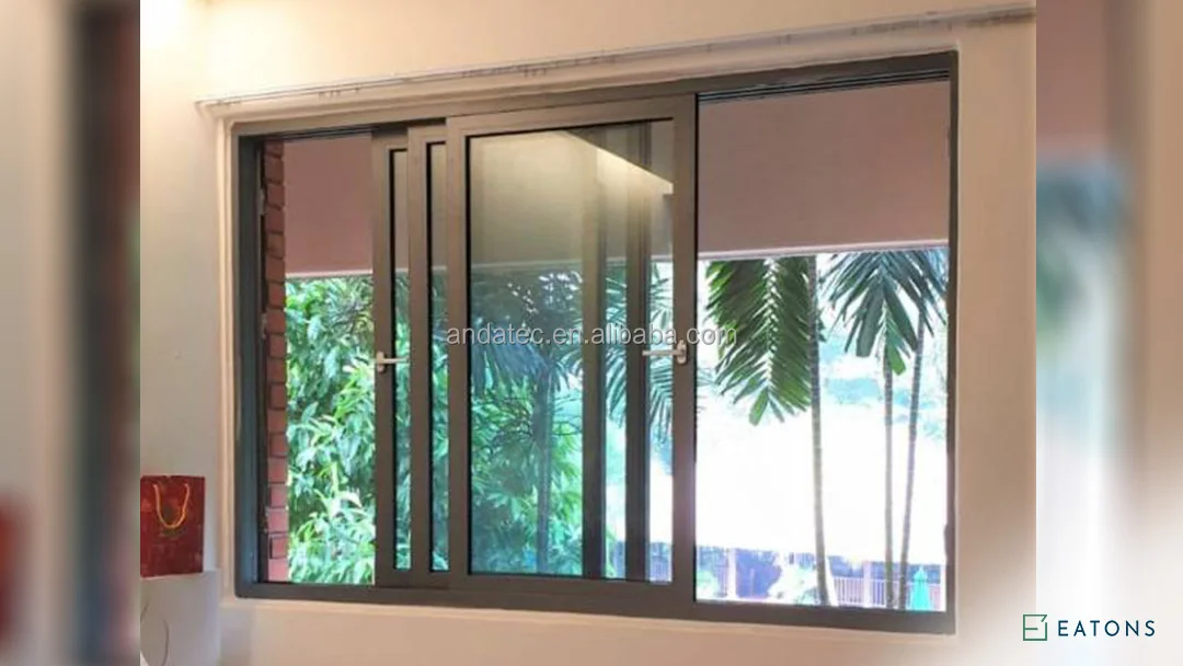 House Window Grill Design Aluminum Sliding Windows Colonial Black ...