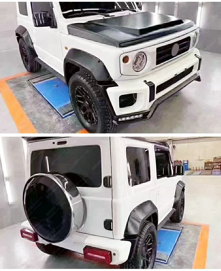 Carbon Fiber Lb Style Body Kit For Suzuki Jimny Wide Car Bumper Hood ...