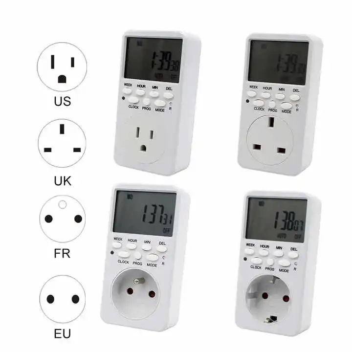 24h Electronic Timer Switch 220v Programmable Digital Kitchen Timers Eu ...