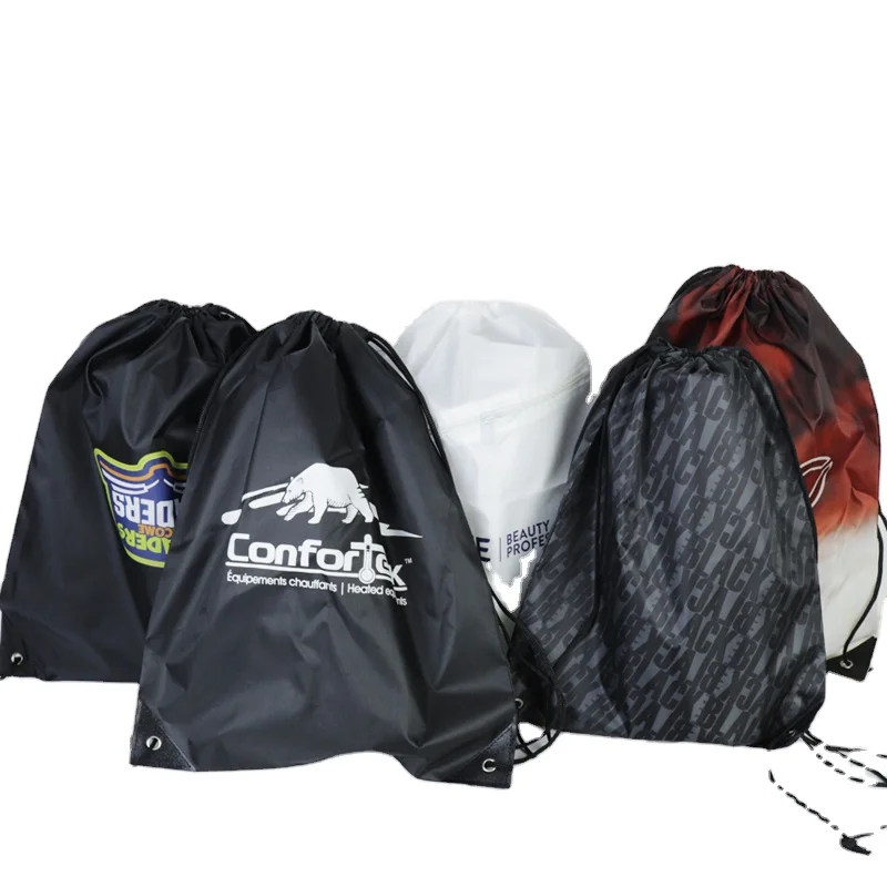 High Quality Polyester Draw String Custom Sports Backpack Gym Bag ...