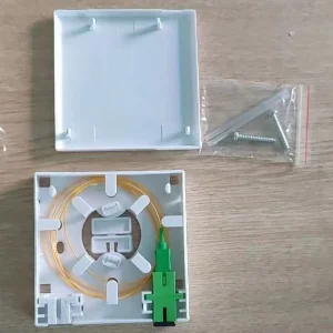 Ftth Fiber Optic Socket Box Wall Mounted Mini Terminal Box 1 Port Sc ...