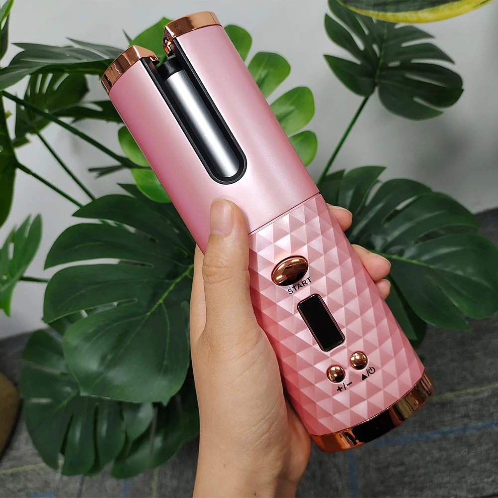 Magic Automatic Curling Iron Portable Rotating Auto Wireless Cordless ...
