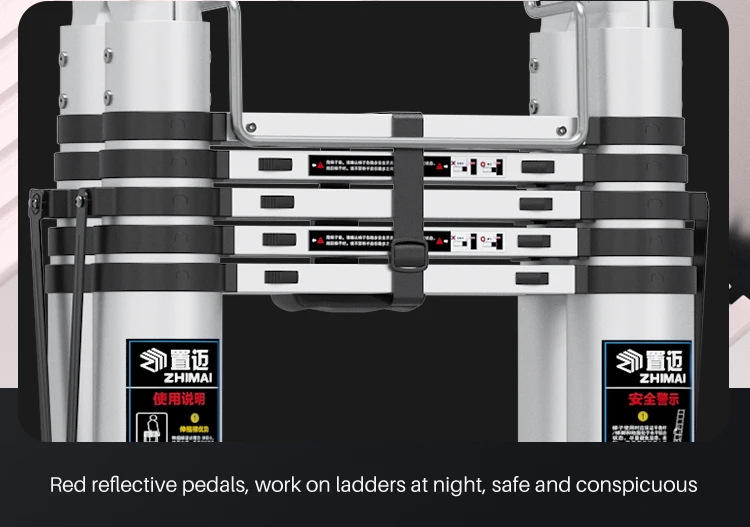 Lightweight Multifunctional Folding Ladder Stainless Steel Adjustable ...