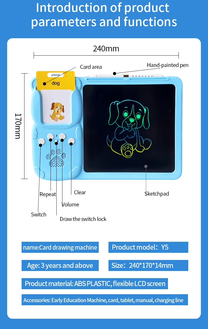 Phonics Flash Cards Custom Printed Drawing Board Graphics Tablet Lcd ...