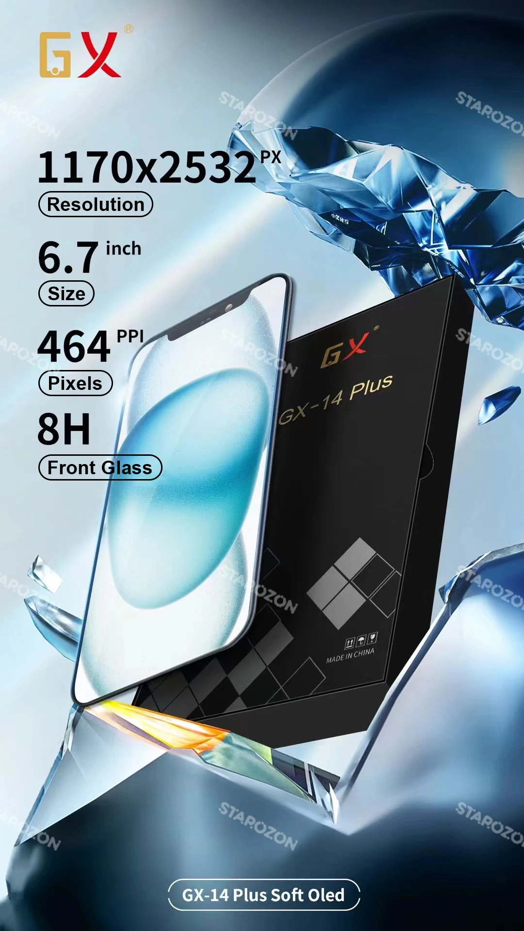 GX OLED ZY JK RJ Phone Lcd for Iphone X XS XR 11 Pro 12 Pro Max 14 Plus