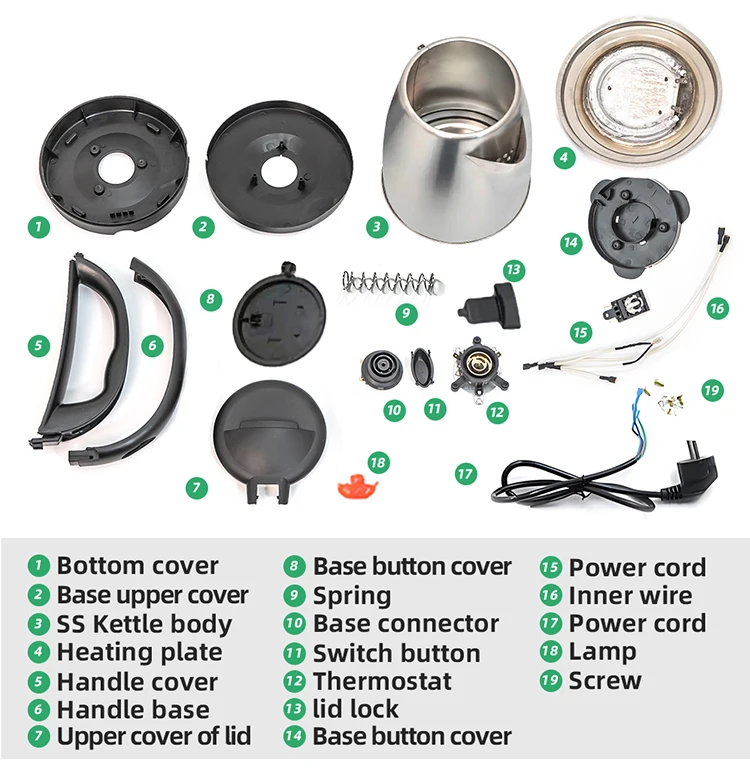 Davinci Factory Wholesale Kettle Skd/ckd Materials Parts