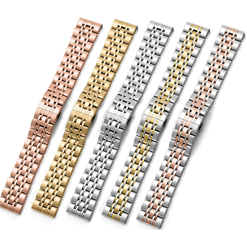 Luxury Solid Stainless Steel Smart Watch Bands Seven Beads Bracelet ...
