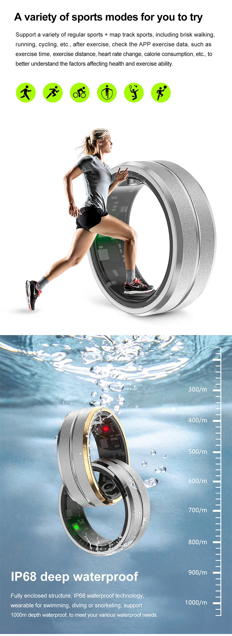 Smart Rings by Vanssa - Health Monitoring & Fitness Tracking