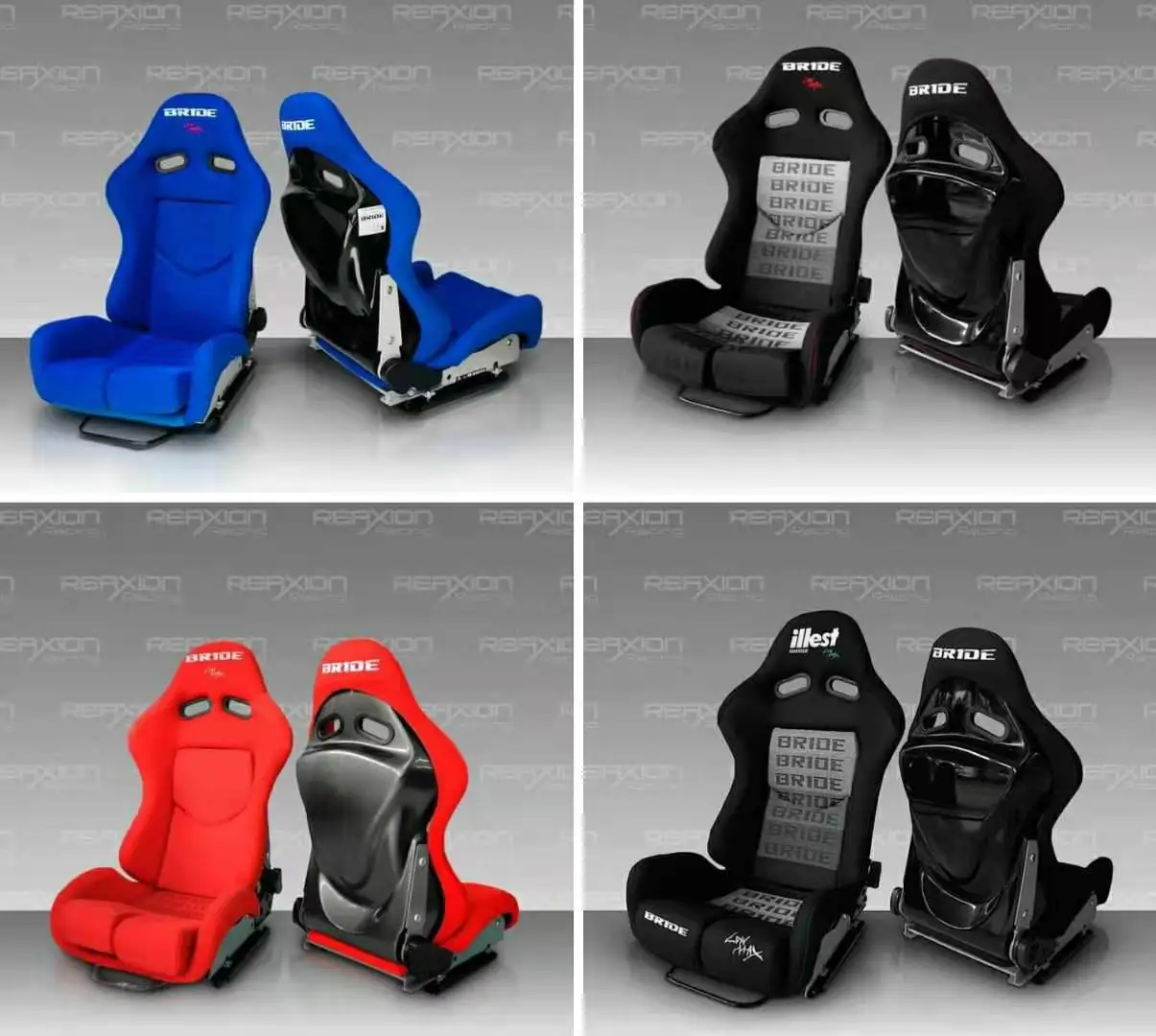 JIABEIR 1020 Lowmax Adjustable Racing Seats - Carbon Fiber