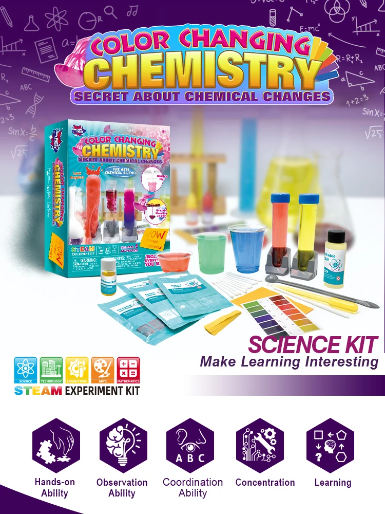 STEAM Color Changing Chemical Kit - Educational DIY Science