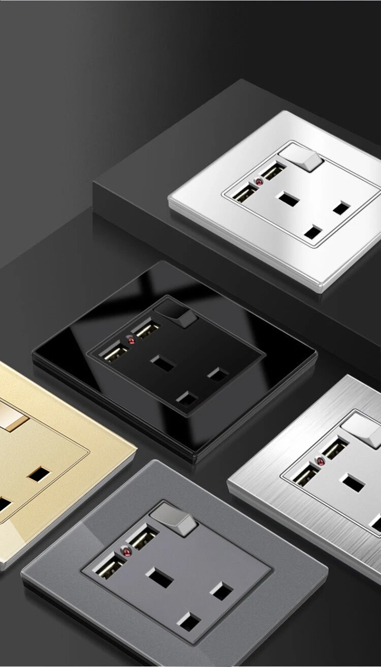 Depoguye UK 13A Wall Light Switch with USB Type-C Charging
