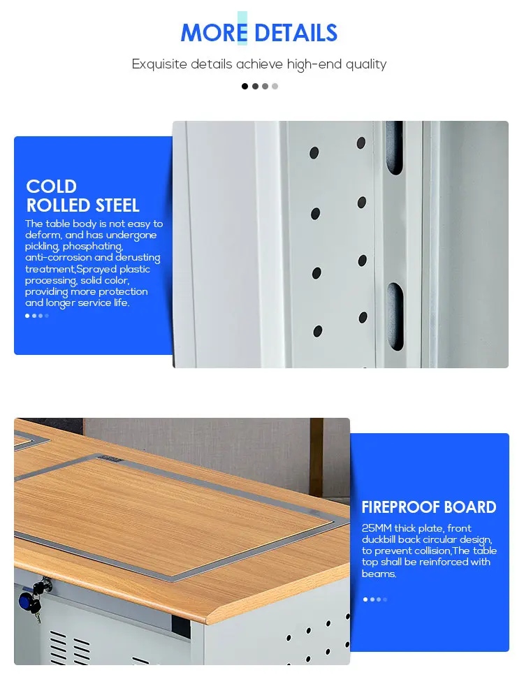 Flip Top Lockable Lcd Holder Wood Top Teacher Students Table Recessed ...