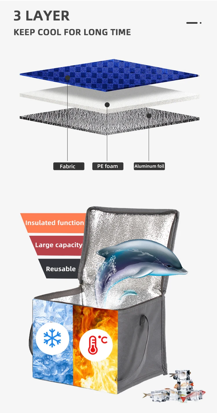 Portable Extra Large Cooler Pp Woven Fish Bag Cooler Bag Insulated For ...