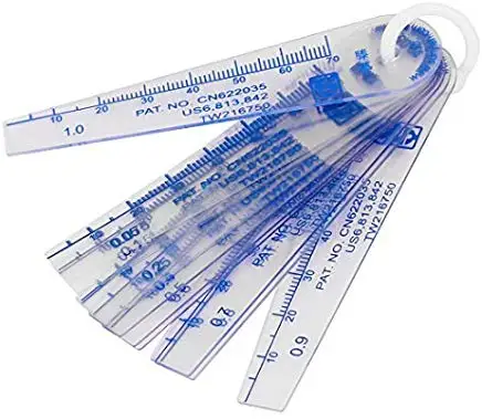 Filler Gage Transparent Plastic Feeler Gauge Thickness Gauges - Buy ...