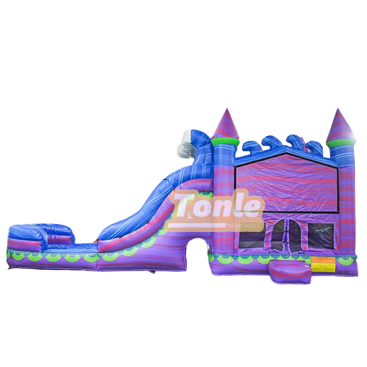 Blue Wave Bounce House Water Slide Inflatable Bouncer Slide Combo For ...