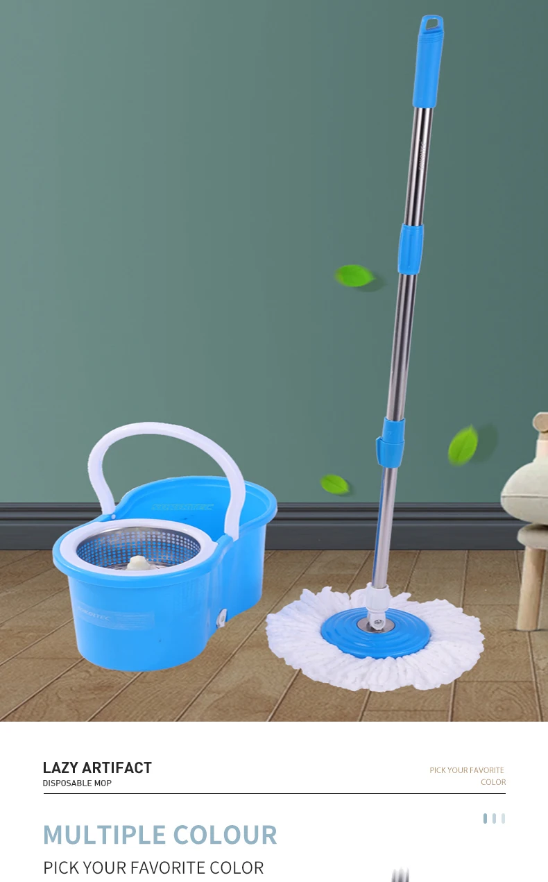 Stainless Steel Microfiber Mop with Detachable Pads