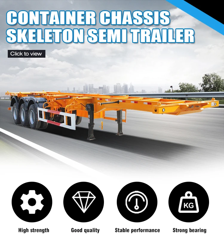China Factory Produce 20ft 40ft Terminal Container Chassis Skeleton ...
