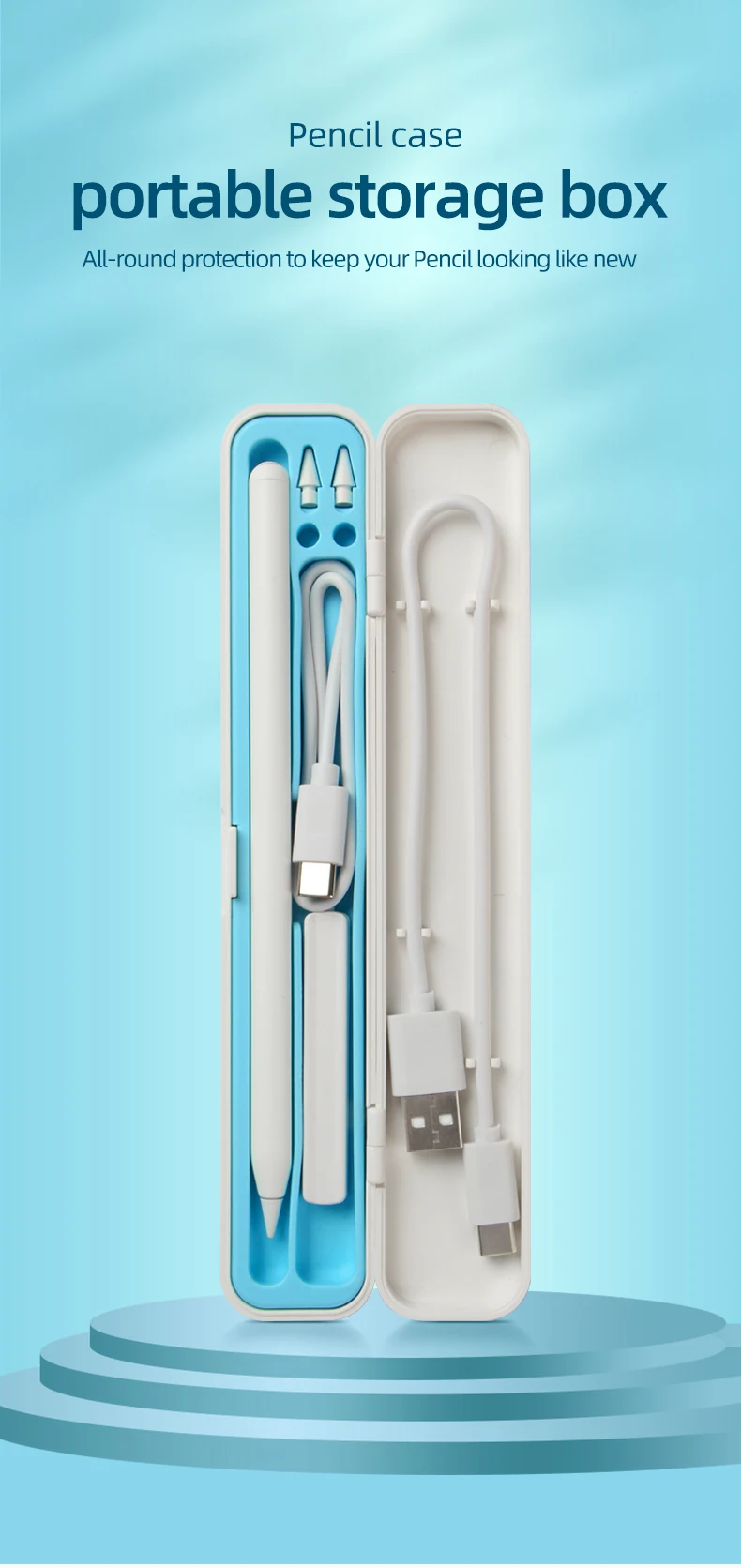 For Apple Pencil Storage Box for Apple Pencil 1St 2Nd Portable Stylus ...