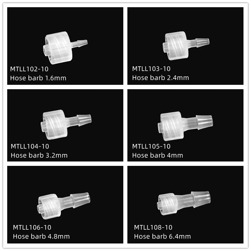 Plastic Syringe Female Luer Connector Hose Barbed Bulkhead Joint Luer ...
