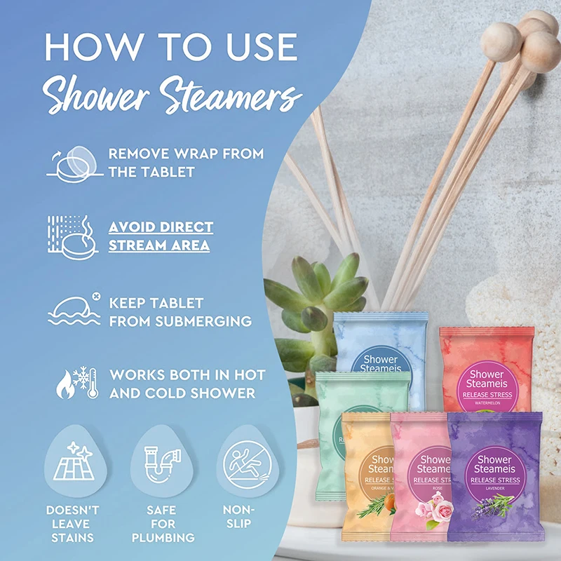 Private Label Organic Shower Tablets - Aromatherapy Gift Set