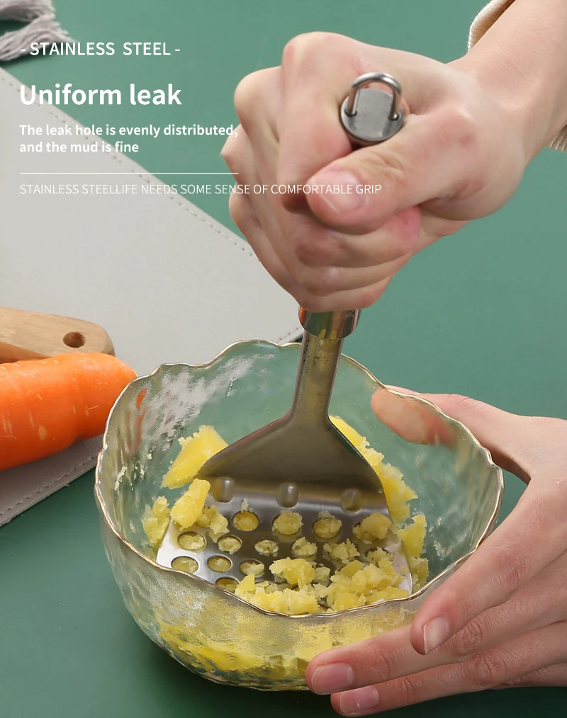 Kitchen Tools Stainless Steel Mashed Potato Press,Household Purple ...