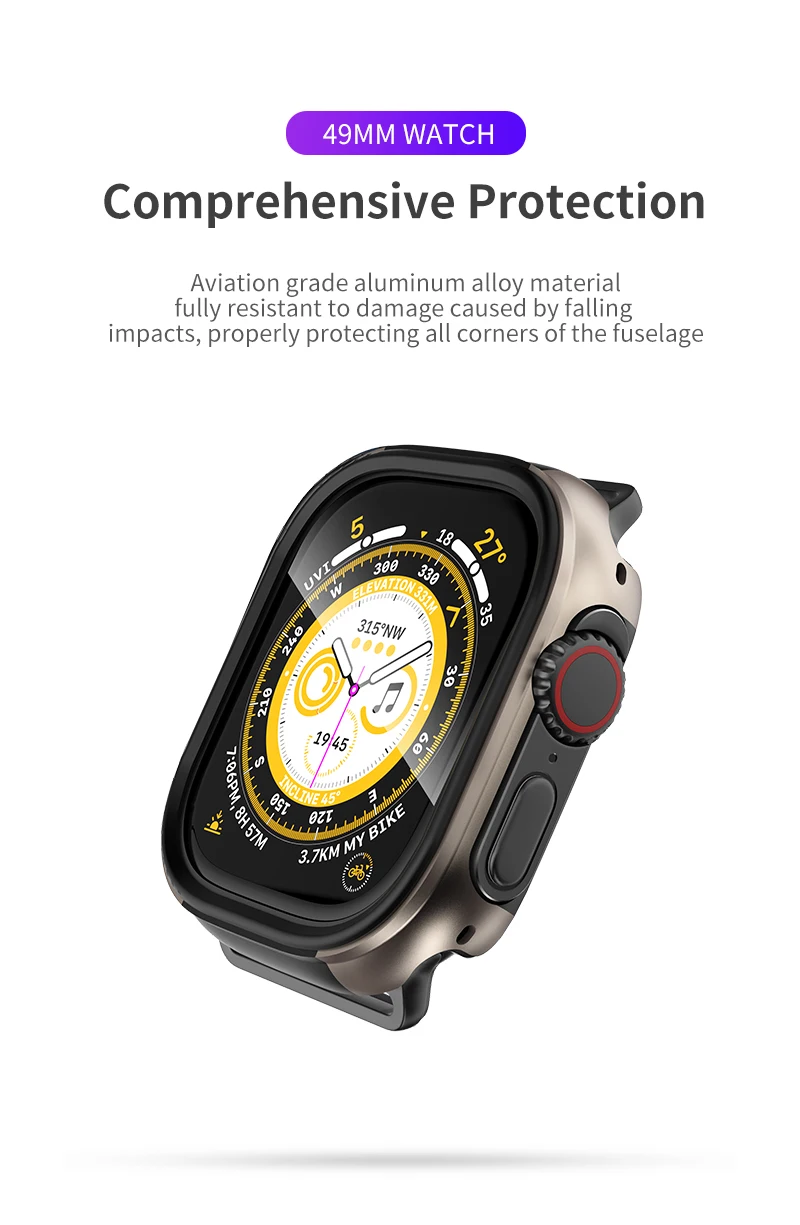 Aluminum Alloy And Tpu Frame Bumper Case For Apple Watch Iwatch Series ...