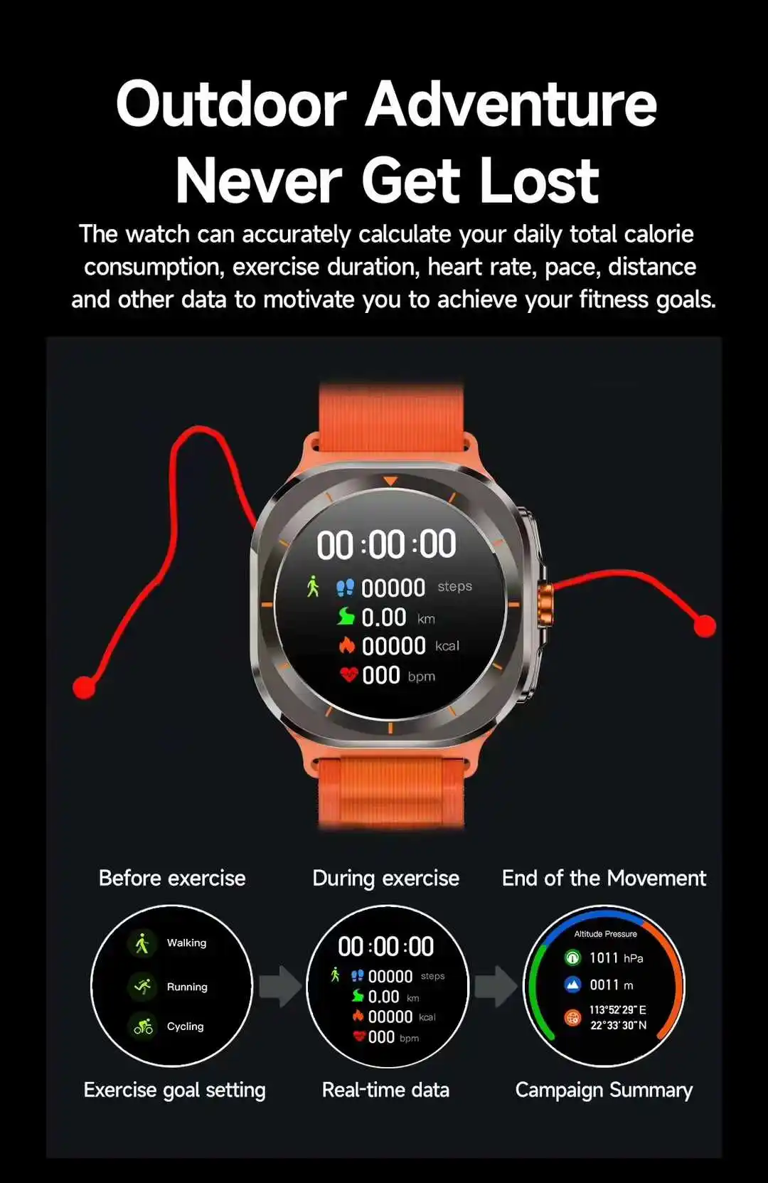 Z7 Ultra Smartwatch - IP68 Waterproof with GPS & Heart Rate