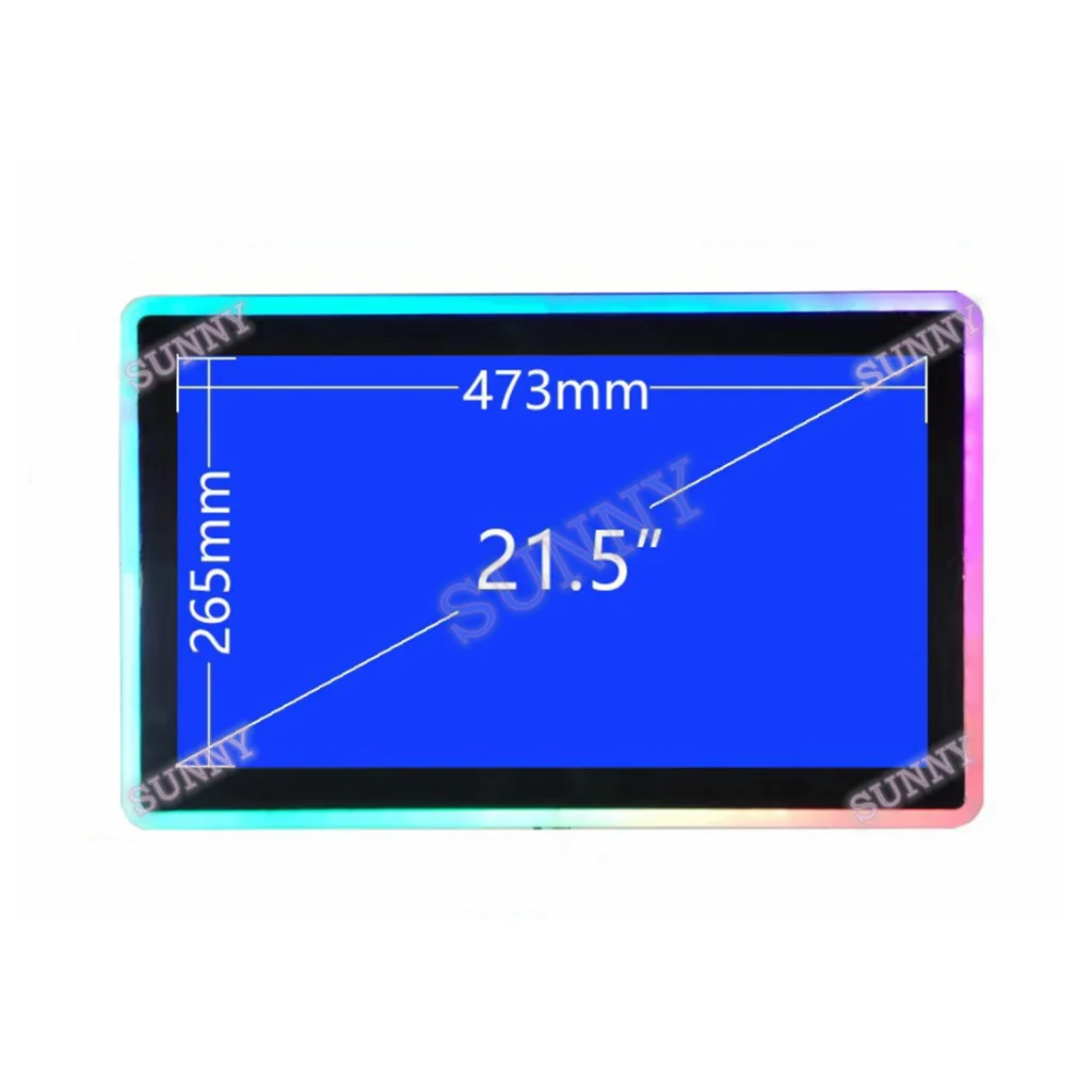 19inch 3m Capacitive Touchscreen Lcd Monitor With Led Lights Edge Frame ...