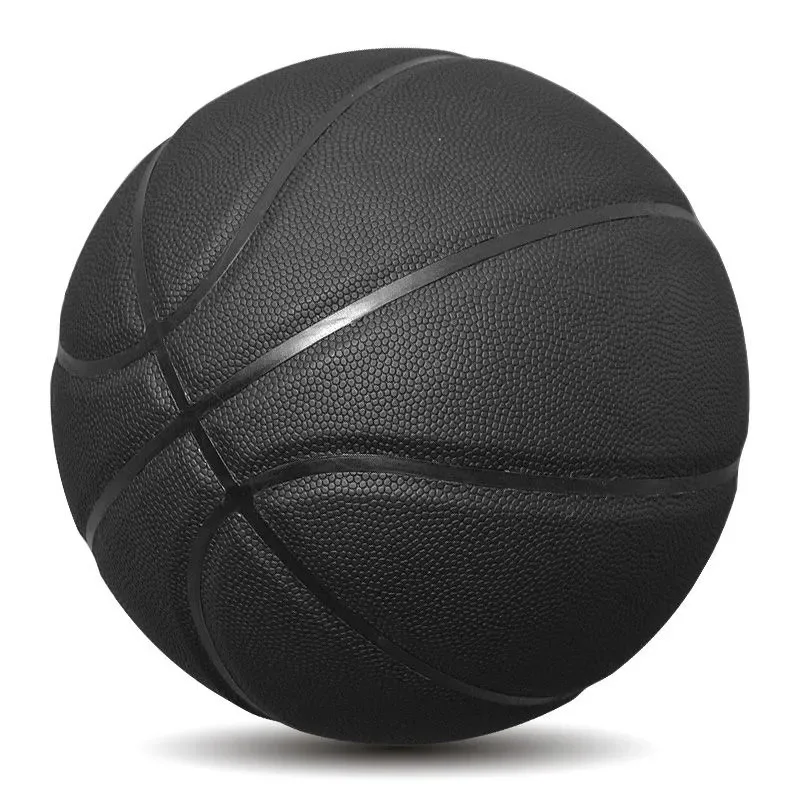 Custom 29.5" Composite Black Leather Basketball Official Size 7 Basket ...