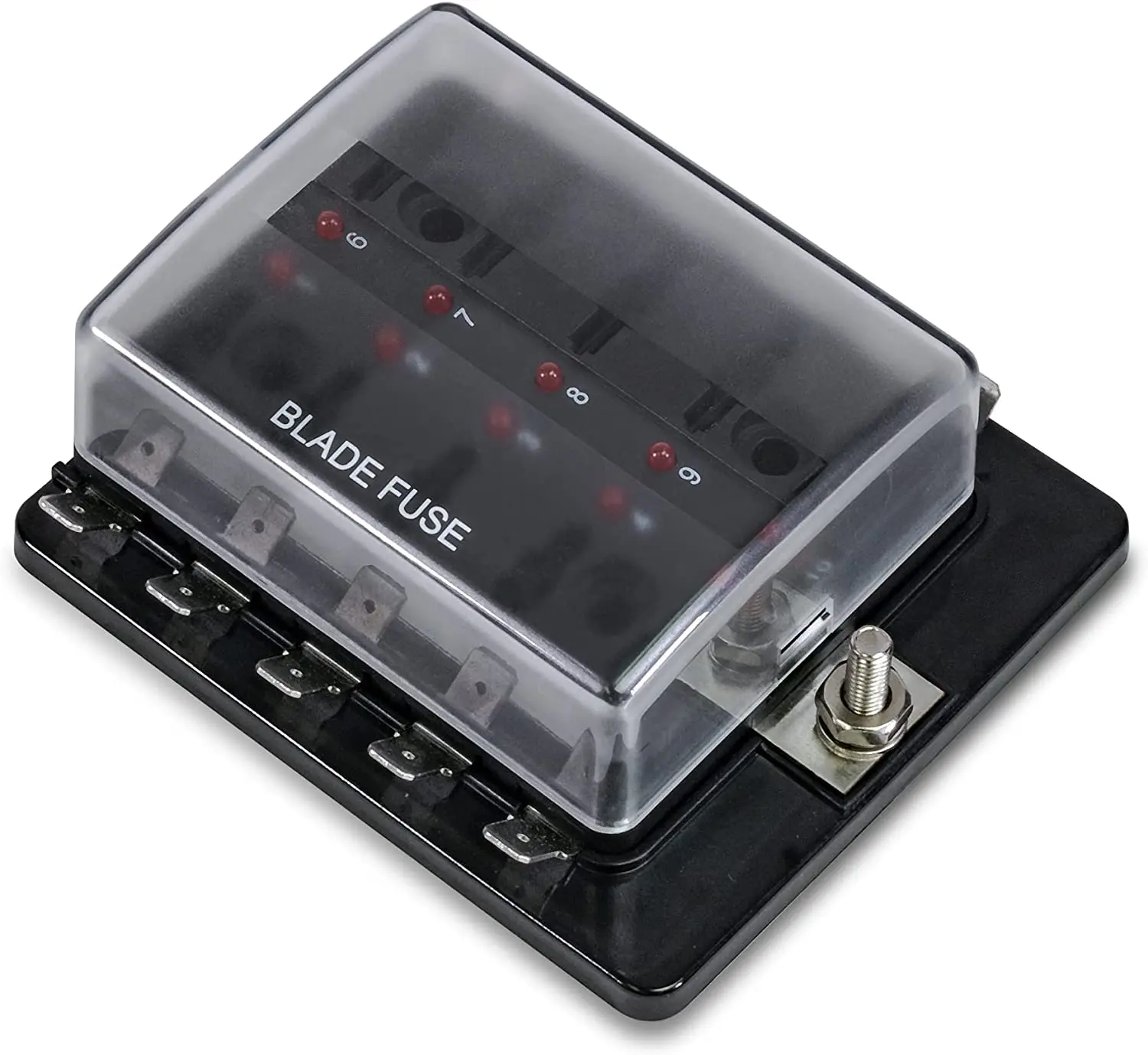 10 Way Dc 12v Car Fuse Holder Blown Fuse Standard Fuse Block Box With ...