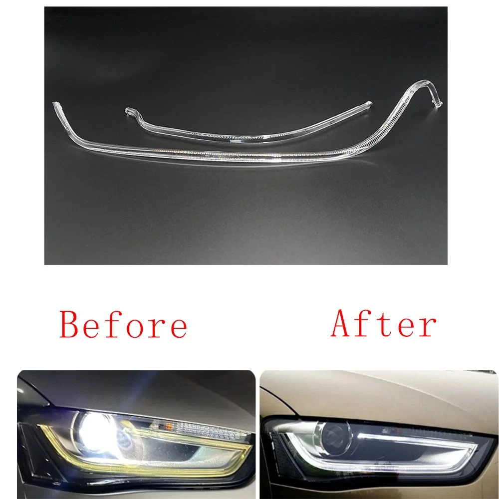 Car DRL Headlight Light Guide Plate Daytime Running Light Tube Bar for Audi A4L A4 B8 2012-2015 ...