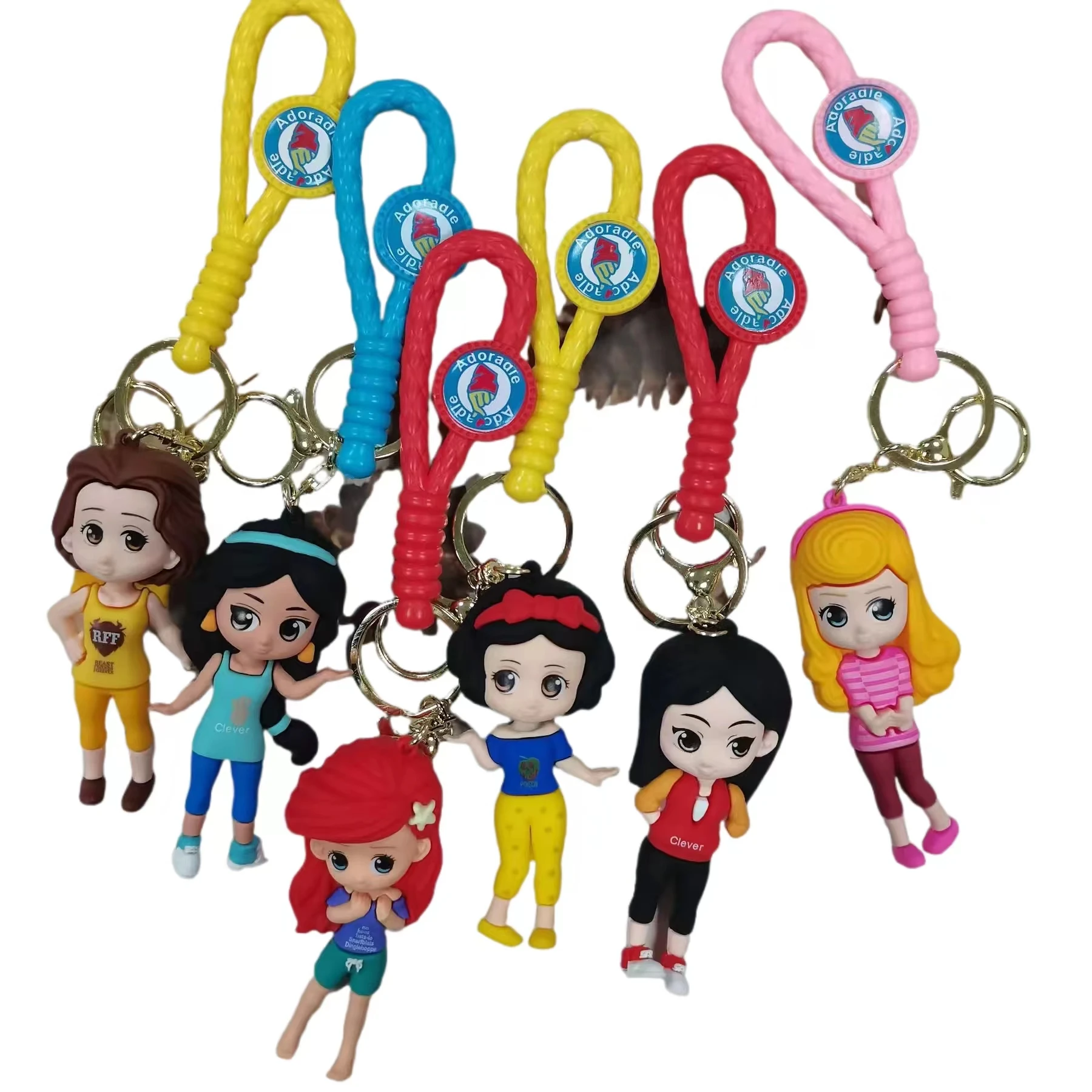 Wholesale Factory Cartoon Cute 3d Anime Doll Princess Key Chain Car Key ...