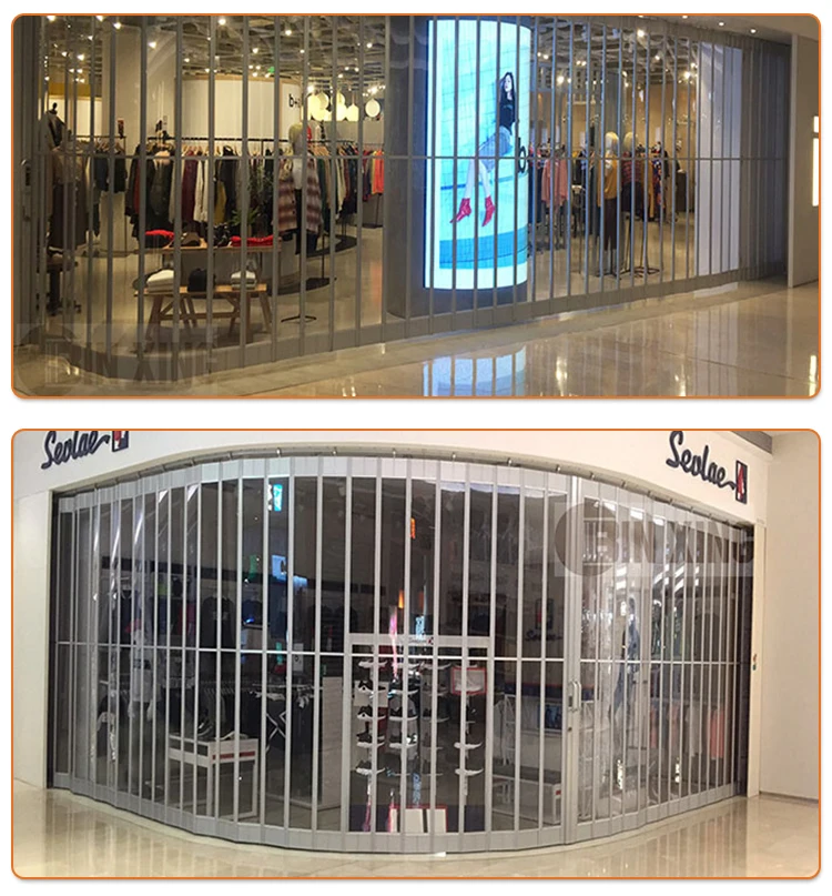 Sliding Polycarbonate Crystal Folding Door/crystal Folding Shutter Door ...