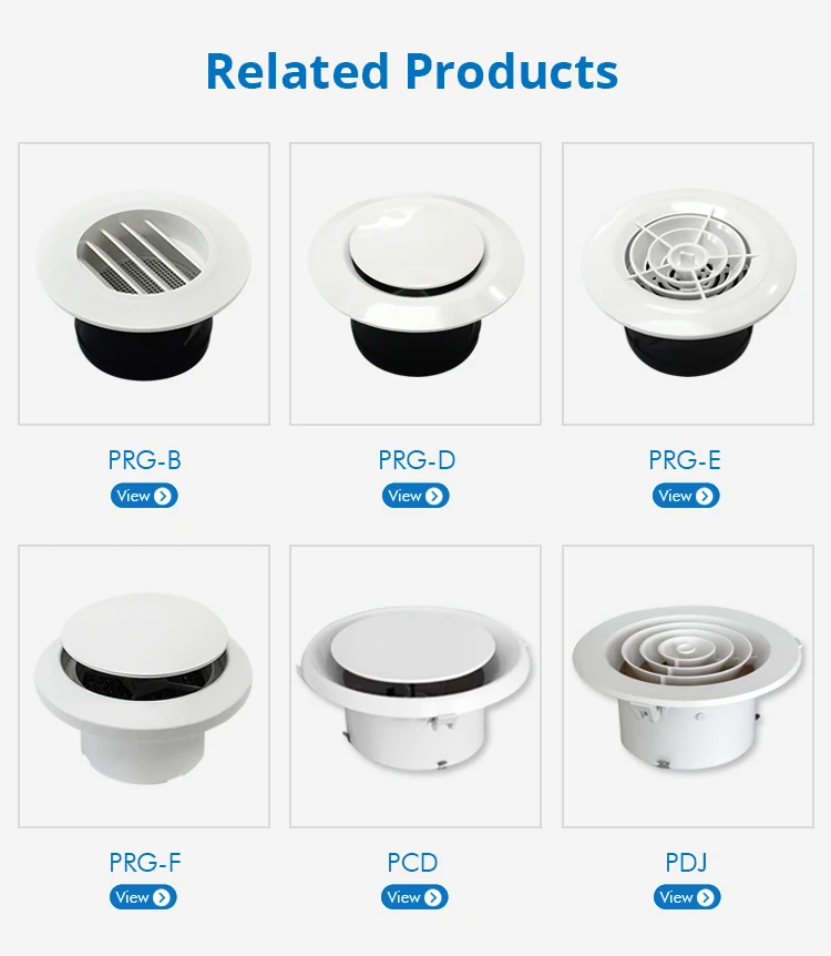 Ventilation Adjustable Plastic ABS Air Vent Cover Round