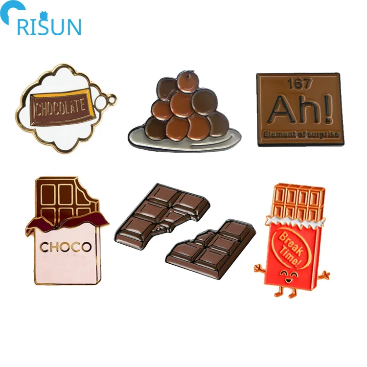 Wholesale Kawaii Diy Chocolate Bar Namel Lapel Pin Custom Logo Factory ...