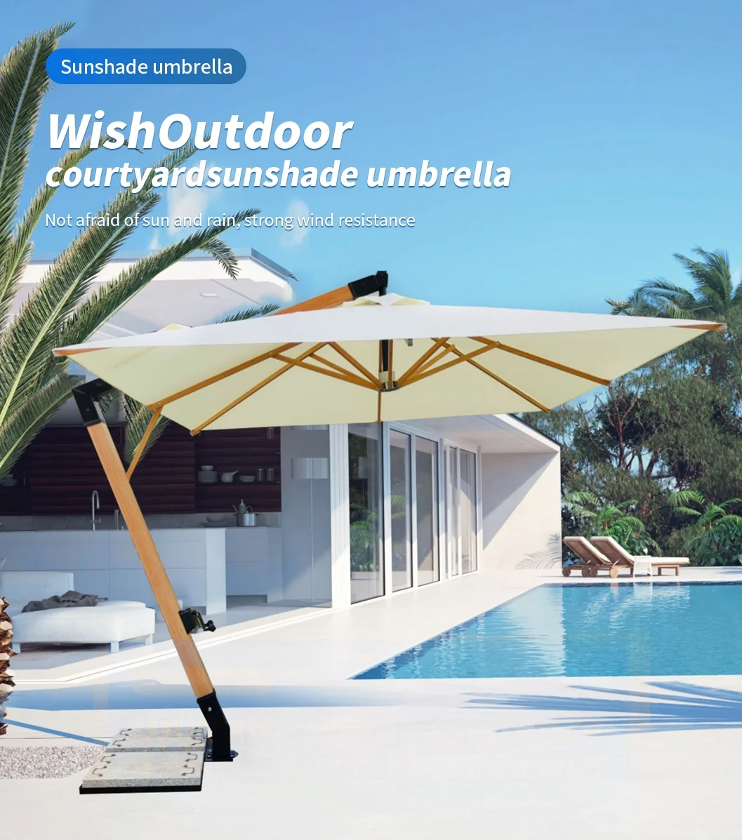 Modern Design 3m Radius Sunshade Parasol Big Size Outdoor Garden Patio ...